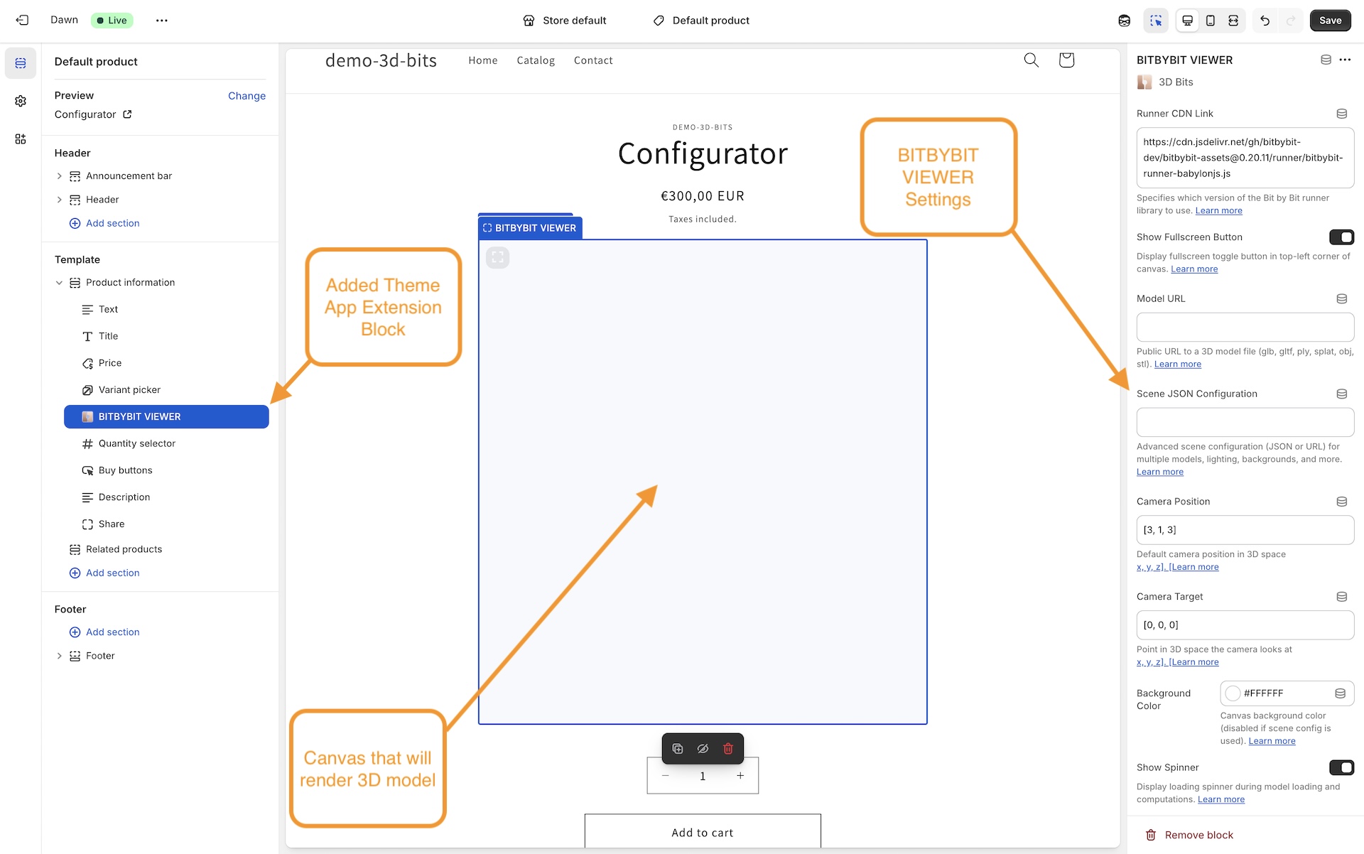 Common Settings Across 3D Bits Blocks | Bitbybit